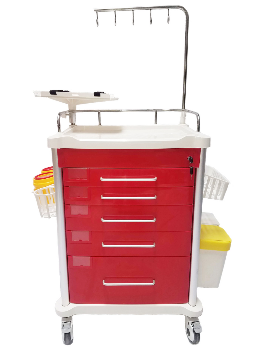 5 Drawer Crash Cart | Lightweight Crash Cart | MS3C | MS3C