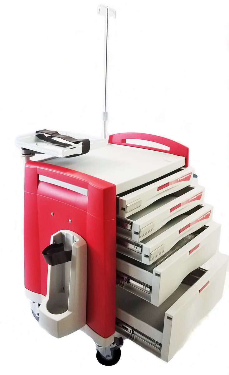 MS3C-610CR, Hospital Emergency Crash Cart with Accessory Package | MS3C